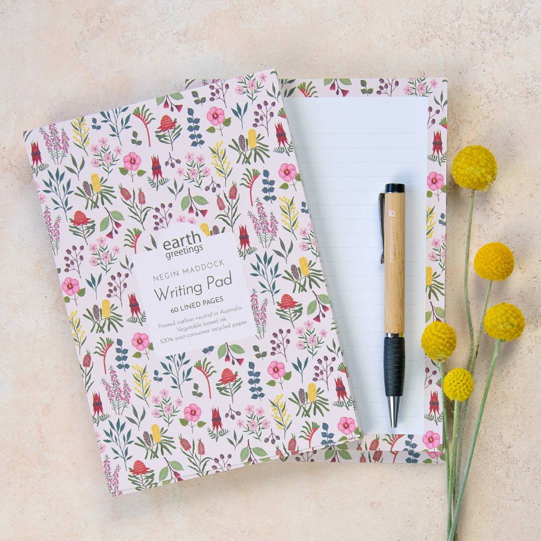 Negin Maddock - Writing Pad - Australian Wildflowers - A5 — Blackbird & Fox